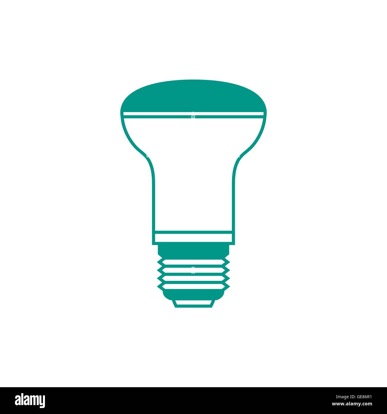 Stylized icon of light bulb on white background Stock Vector Image ...