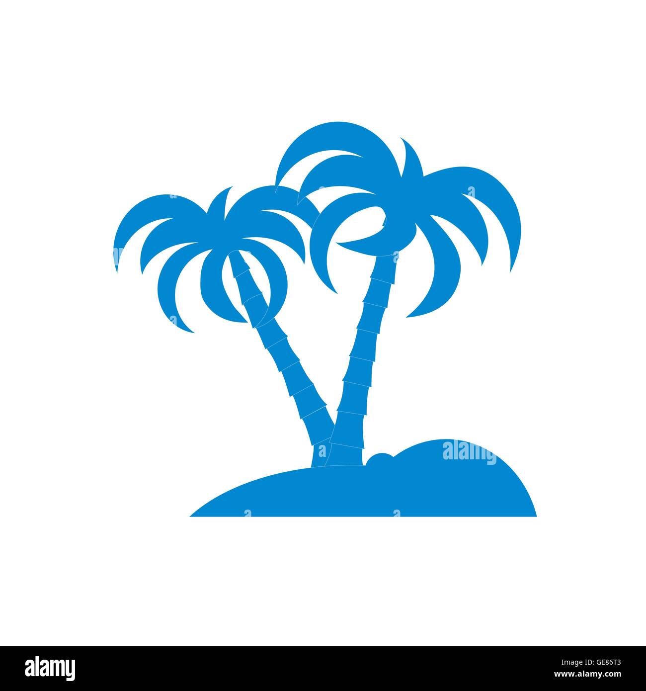 Stylized icon island palm trees hi-res stock photography and images - Alamy