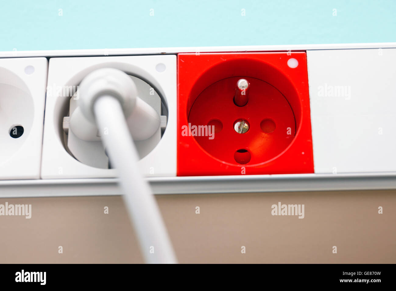 electric plug in a socket Stock Photo - Alamy