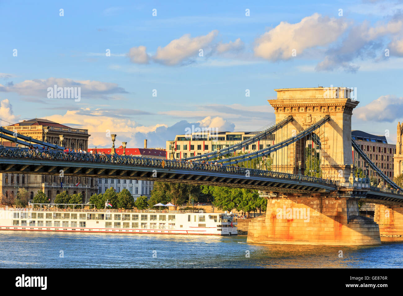 The Chain Bridge in Budapest Stock Photo - Alamy