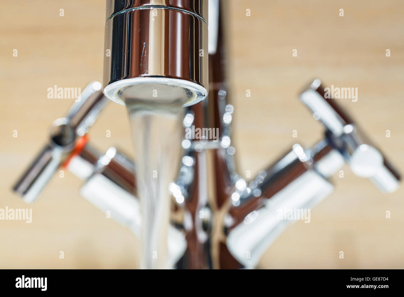 water tap with modern design in bathroom Stock Photo - Alamy