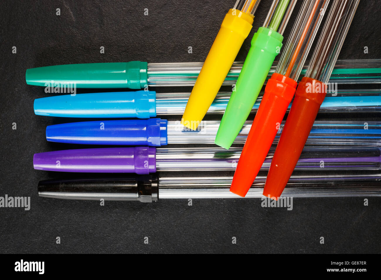 Set of colorful pens for office, constructor and schools Stock Photo ...