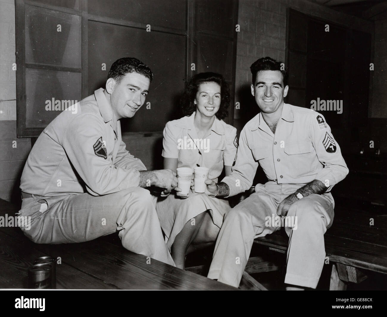 Vintage Photograph, United States soldier relaxing at Camp Huckstep ...