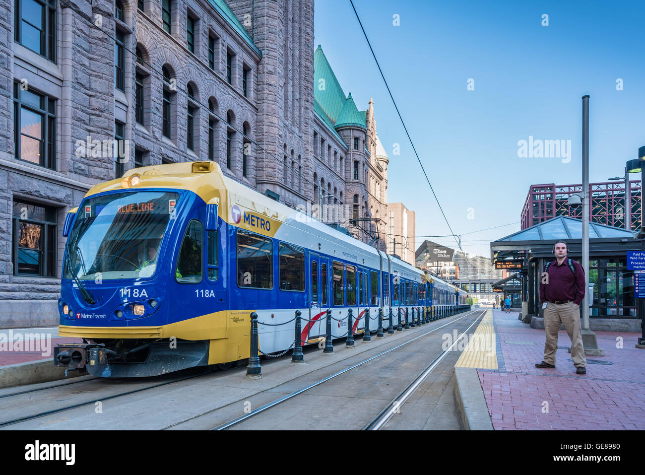 Light Rail at Government Plaza, Minneapolis Minnesota Stock Photo - Alamy