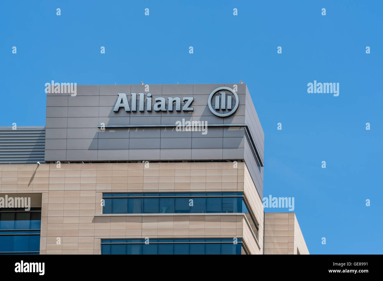 Allianz Corporate Building Sign - Minneapolis Stock Photo - Alamy