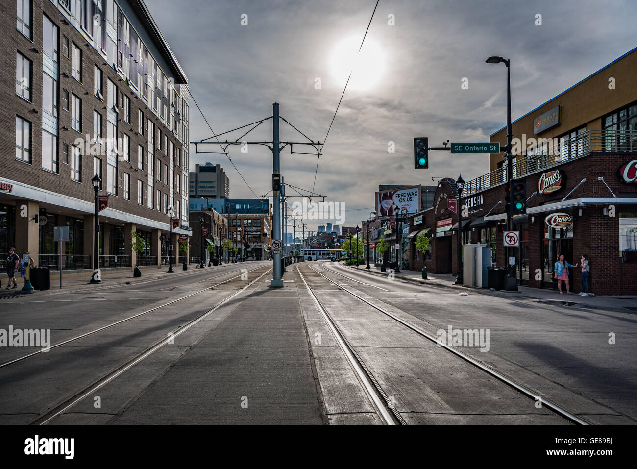 University of Minnesota Metro Light Rail Tracks Stock Photo - Alamy