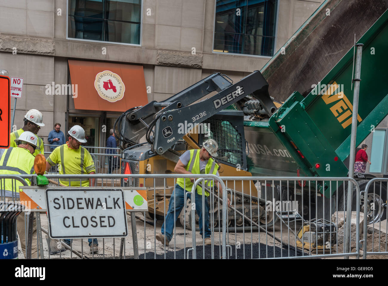 Nicollet Mall Closed - Xcel Energy Construction - Minneapolis Stock ...