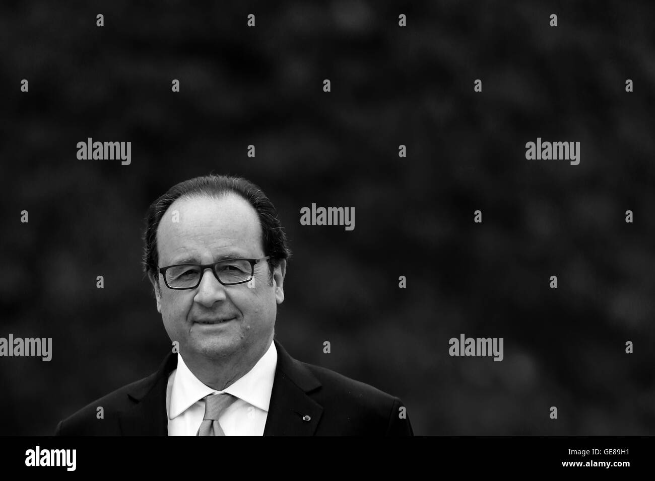 French president franc ois hollande Black and White Stock Photos ...
