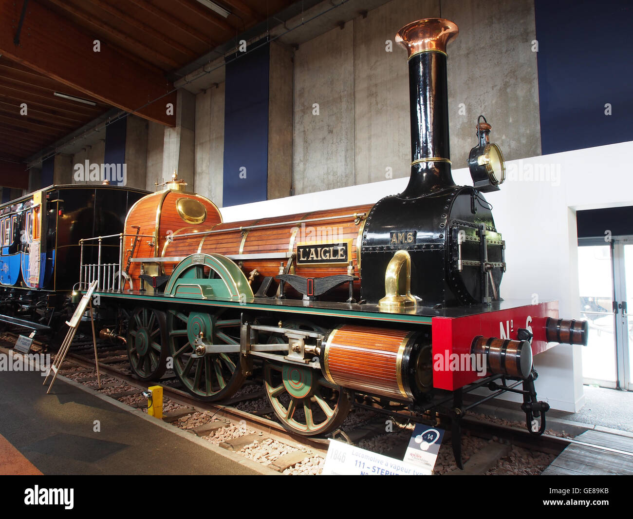 In 1846, the Stephenson No.6 locomotive named l'Aigle, operating on the ...