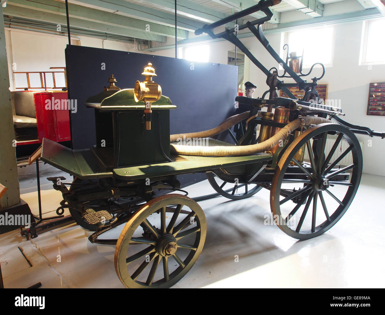 The 1878 fire pump from Alkmaar is a historic firefighting tool ...