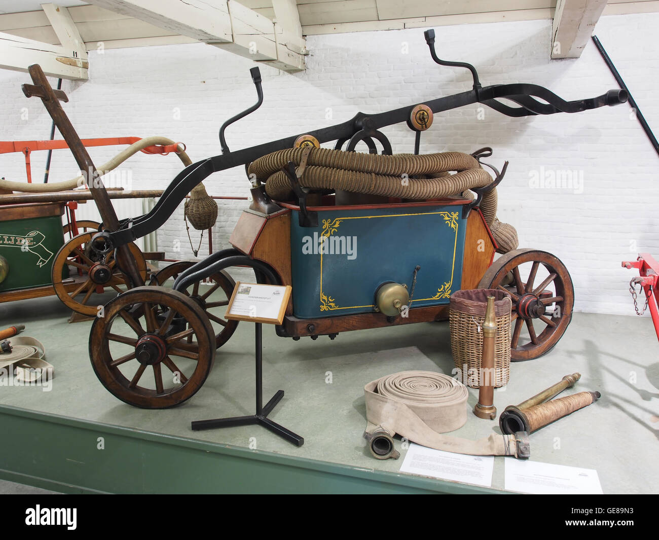 The 1890 Kronerburg hand brandspuit (manual fire engine), an early ...
