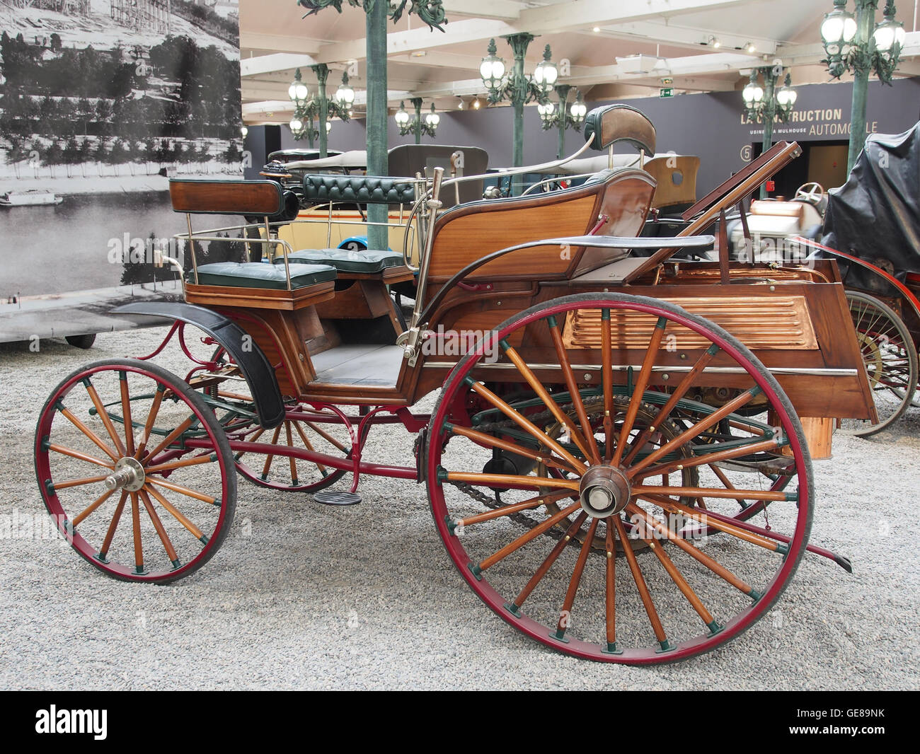 1893 Benz Vis-a-vis Type Victoria, an early automobile with a 3 ...