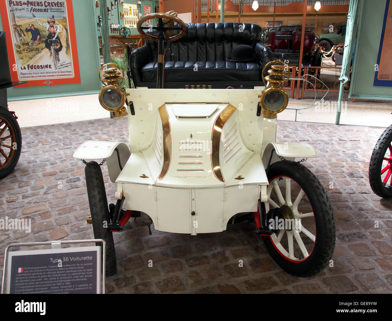 The 1901 Peugeot Type 36 Voiturette is an early French automobile with ...
