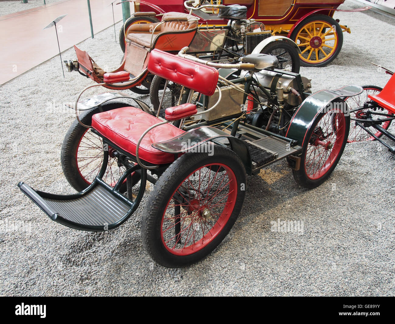 The 1901 Soncin Quadricycle, with a single-cylinder engine delivering 4 ...