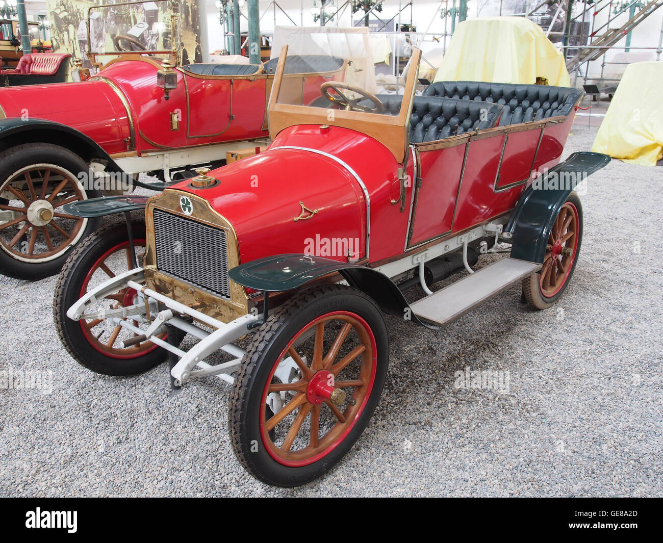 The 1910 Richard-Brasier Torpedo, a French vintage car featuring a two ...