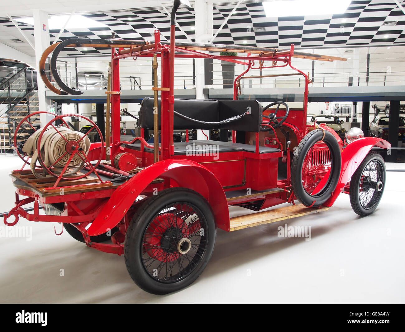 The 1919 Peugeot Type 153 Voiture Incendie is a vintage French fire truck powered by a 4 ...