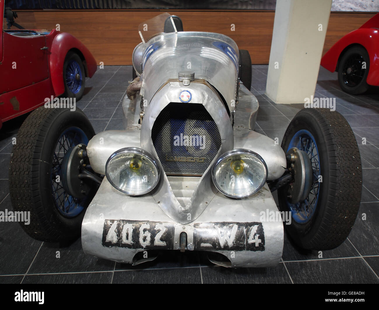 The 1949 Lambert Biplace Course, a classic French racing car featuring ...