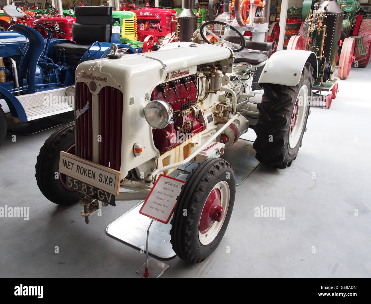1950 HC3BCrlimann D100, a Swiss-made tractor featuring a 45 horsepower ...