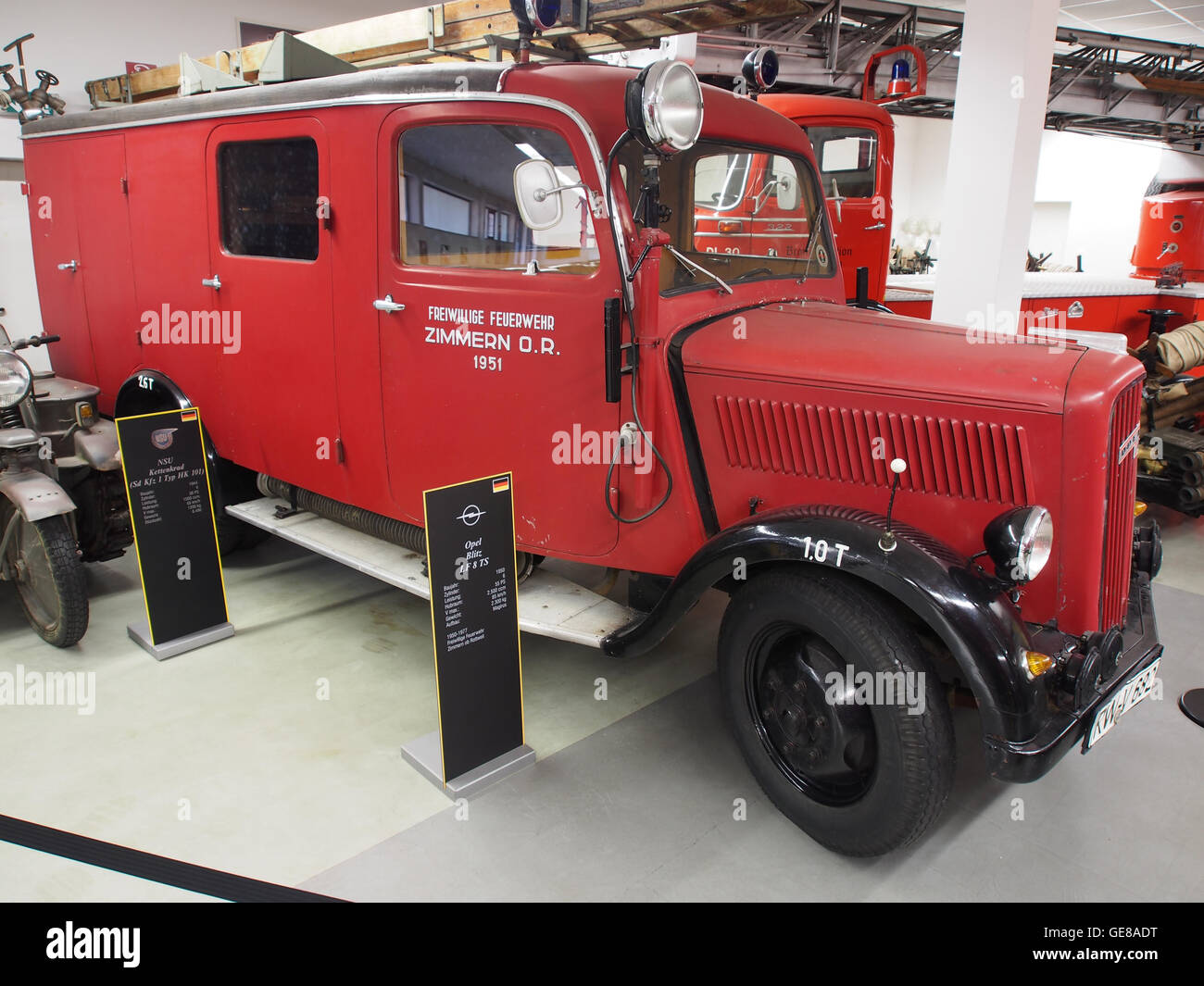The 1950 Opel Blitz LF 8 TS is a fire truck model used by the Feuerwehr ...