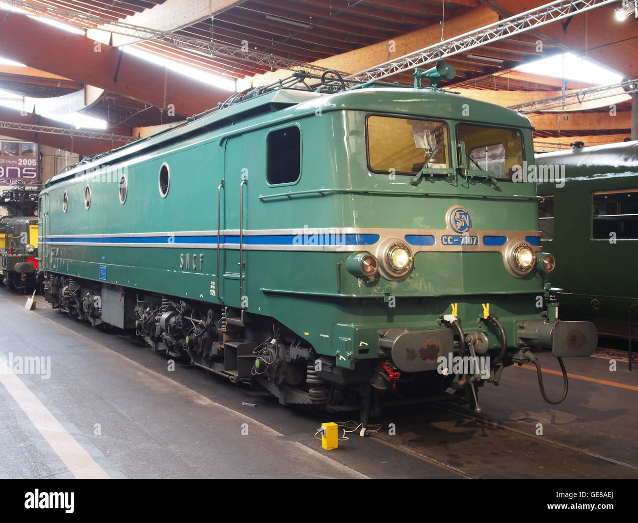 The 1953 Alsthom CC7107 is an electric train locomotive produced by Alsthom, renowned for its ...