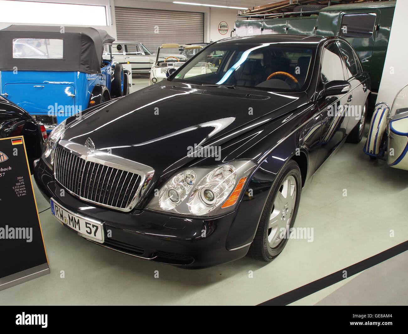 The 2004 Maybach 57, a luxury sedan featuring a V12 engine with 550 ...
