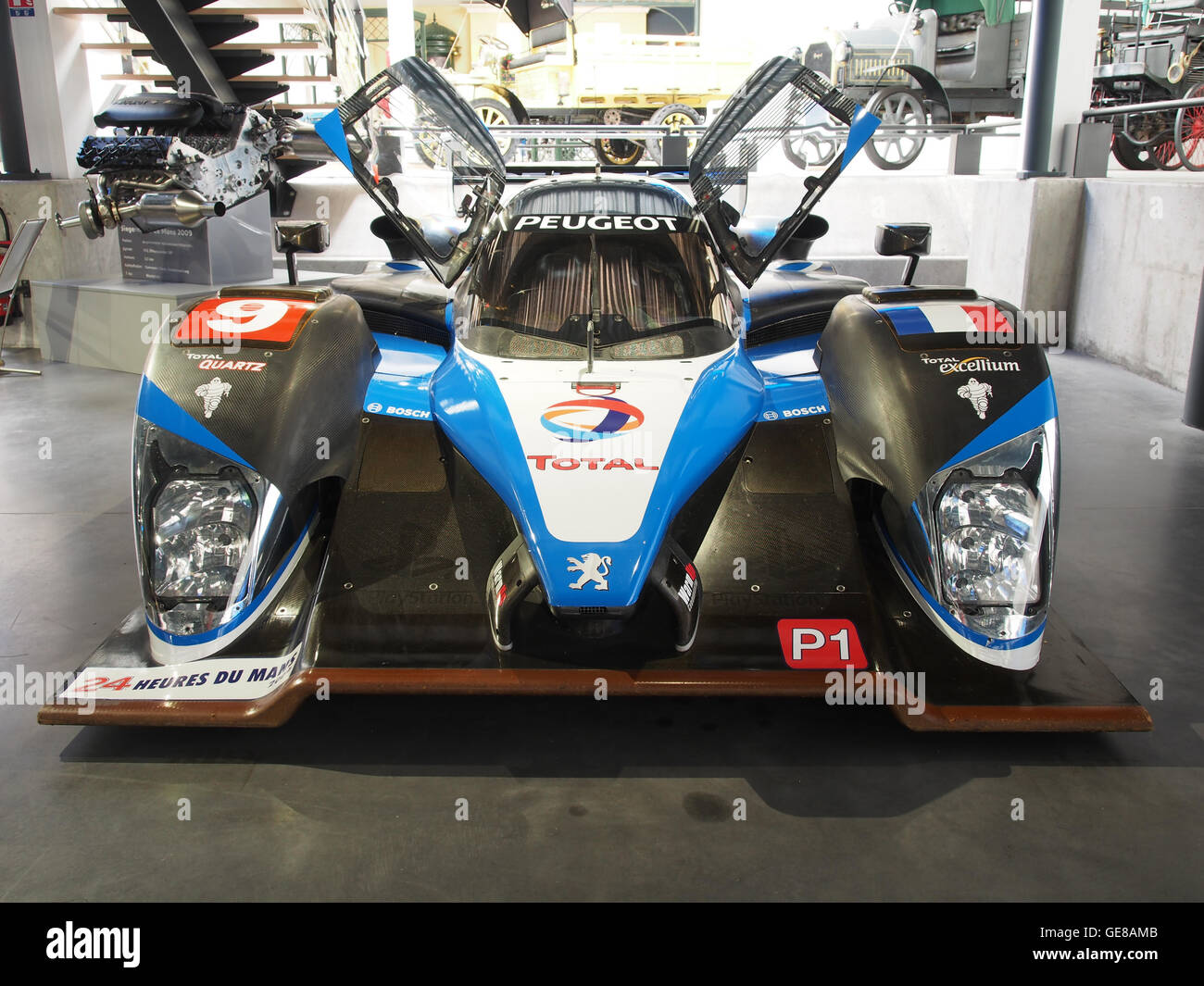 The 2009 Peugeot 908, a high-performance racing car developed by ...