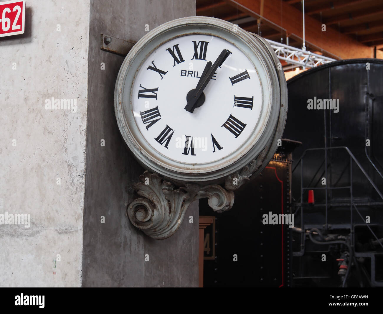 The Ancienne Brille horloge de gare is a vintage train station clock ...