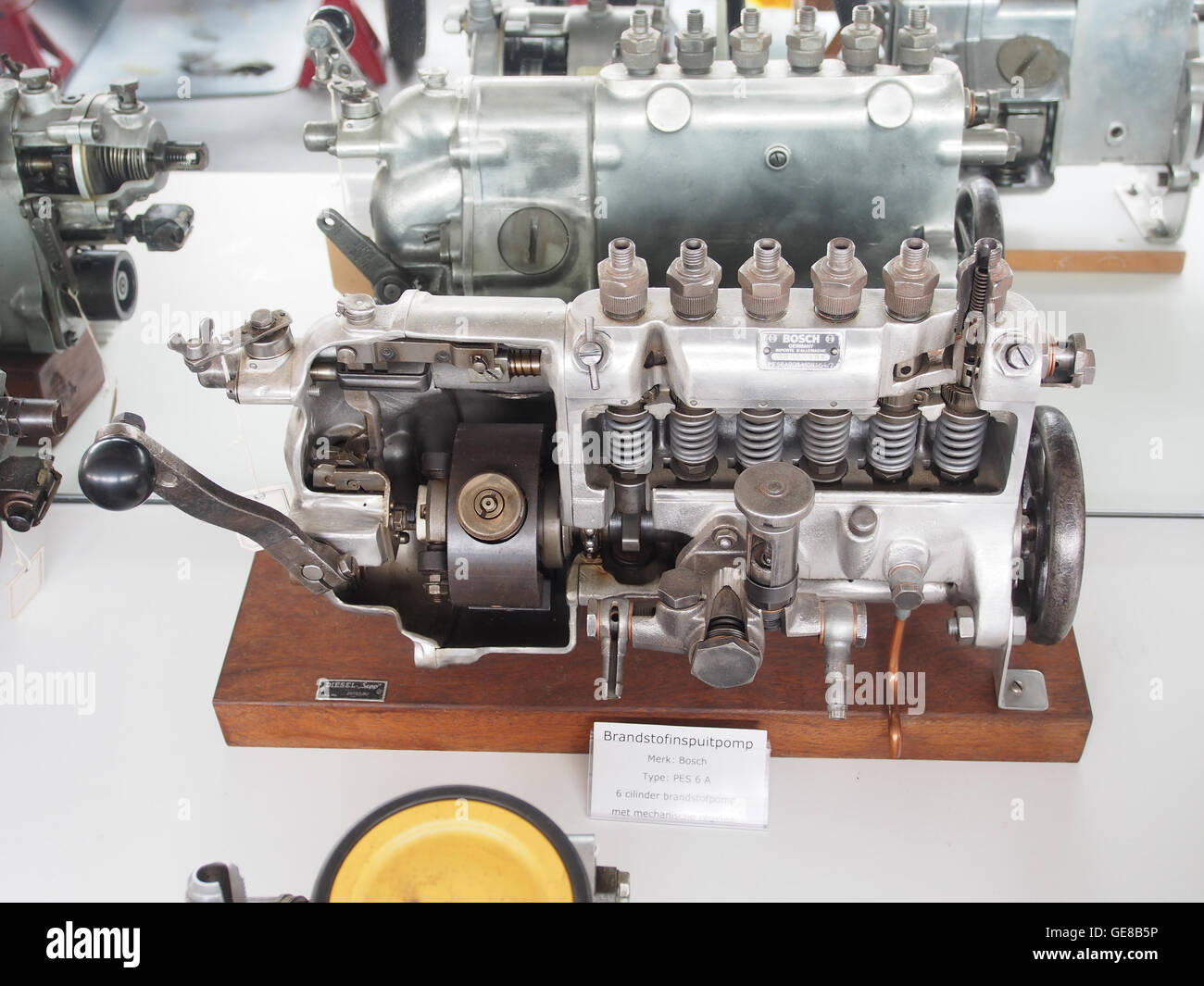 This image shows the Bosch PES 6 A 6-cylinder fuel injection pump on ...