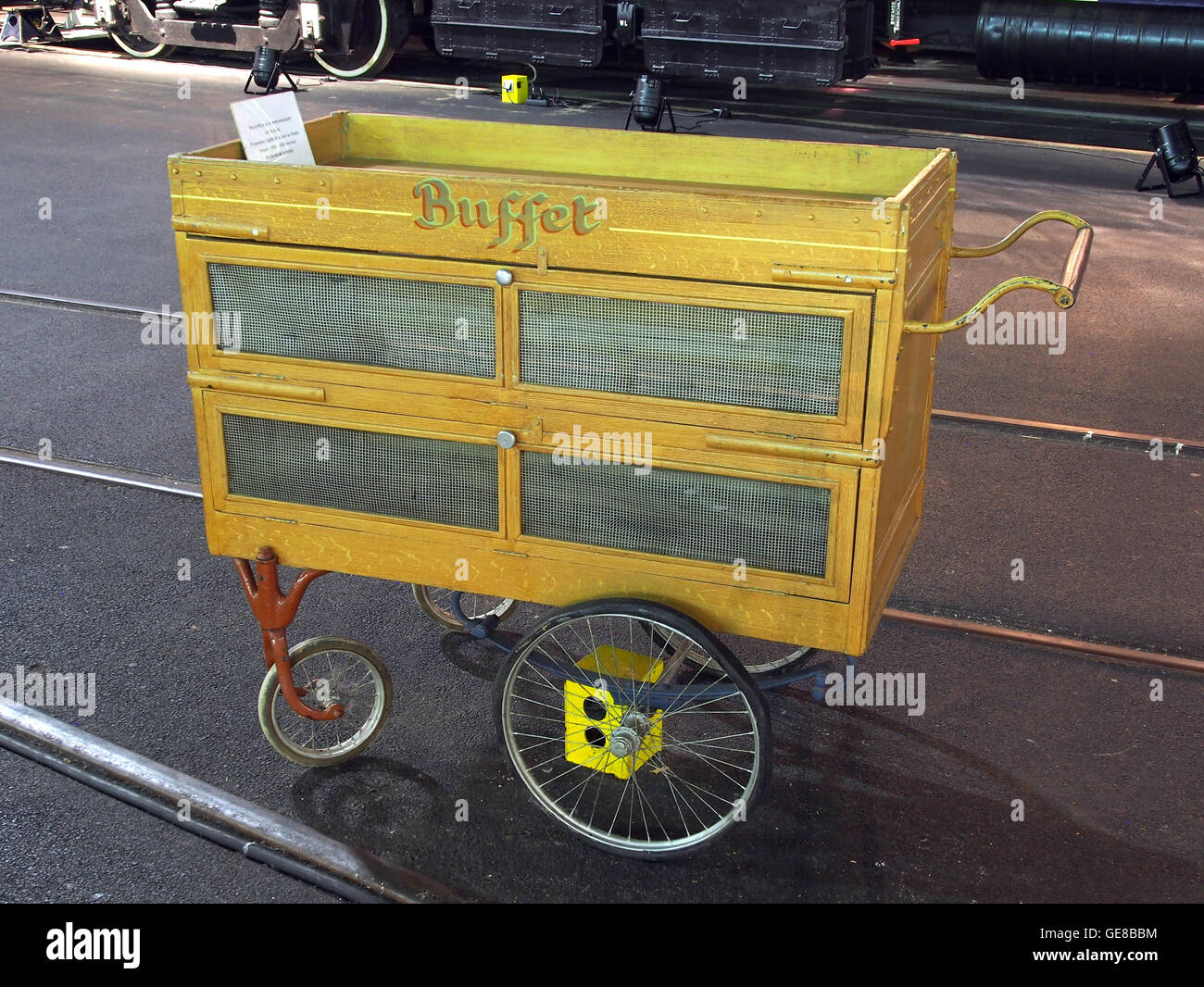 This photograph showcases a buffet cart, likely used in dining settings ...