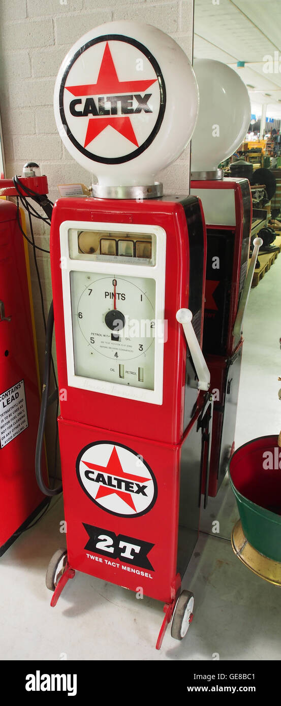 Image of a Caltex 2T gasoline pump on display at the Museum for ...