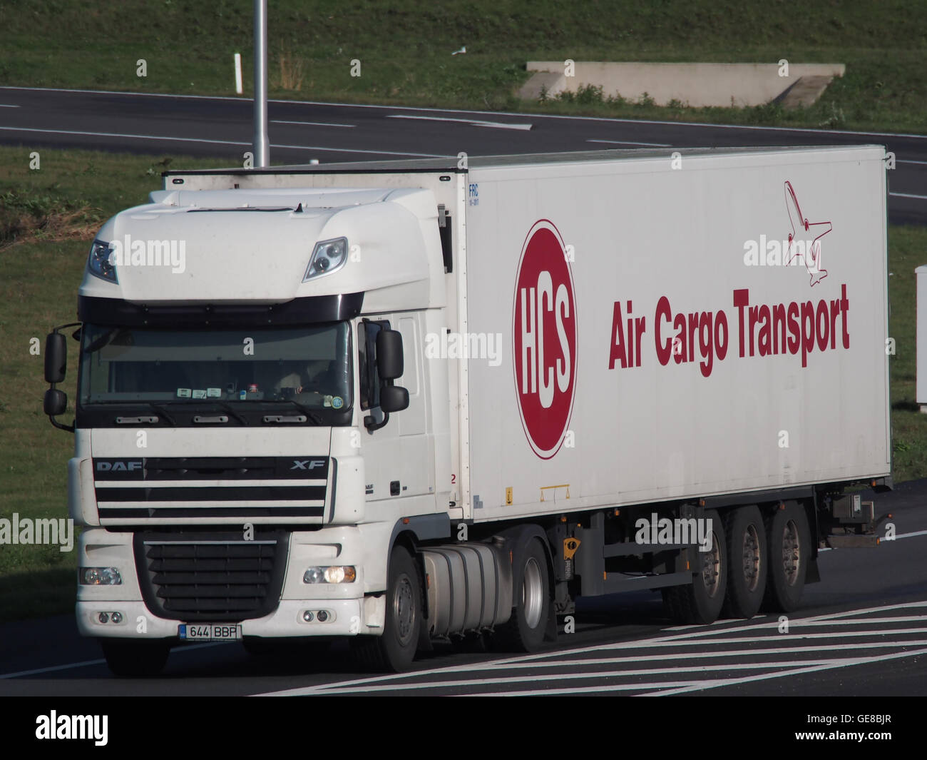 A photo showing a DAF XF truck, operated by HCS Air Cargo Transport ...