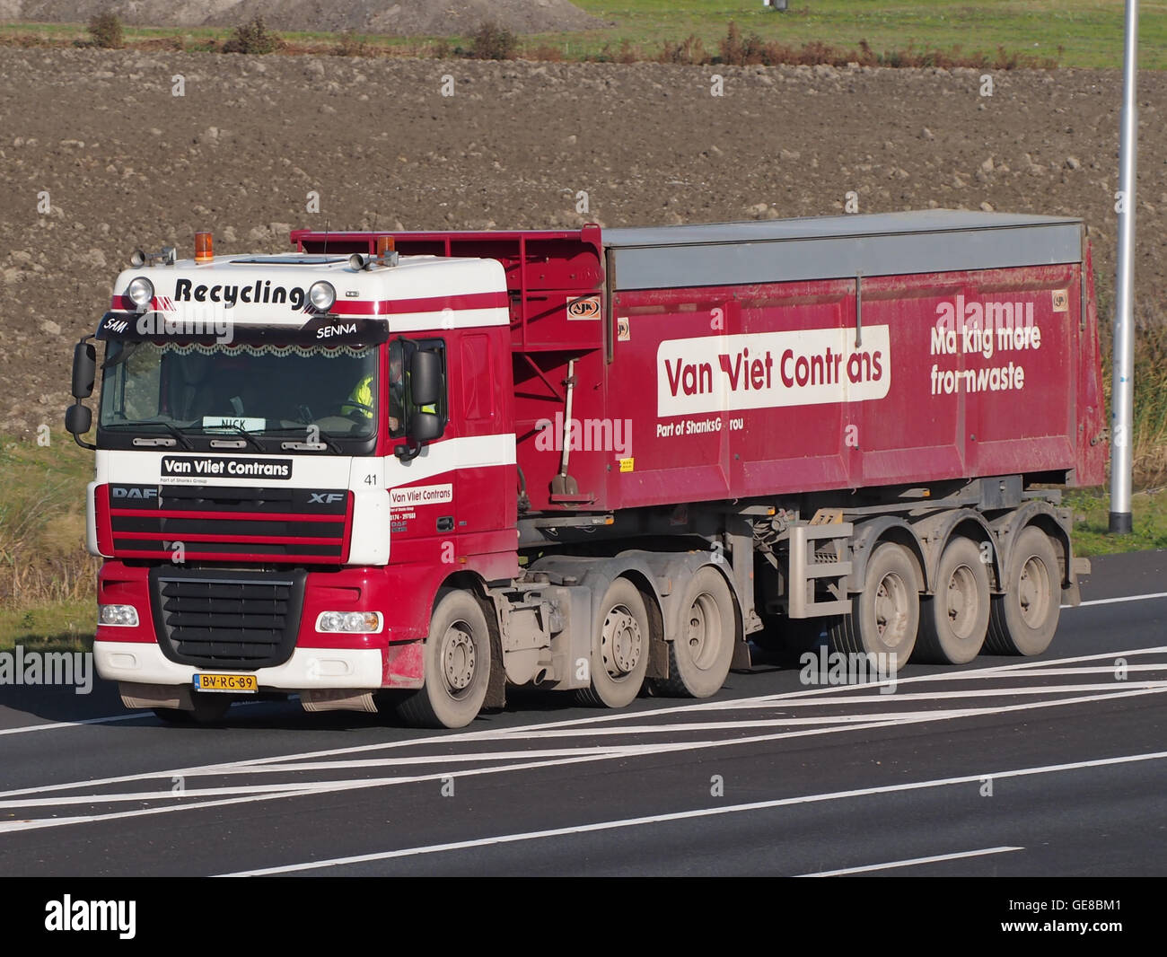 The DAF XF 41 truck, operated by Van Viet Contrans, is a modern, heavy ...