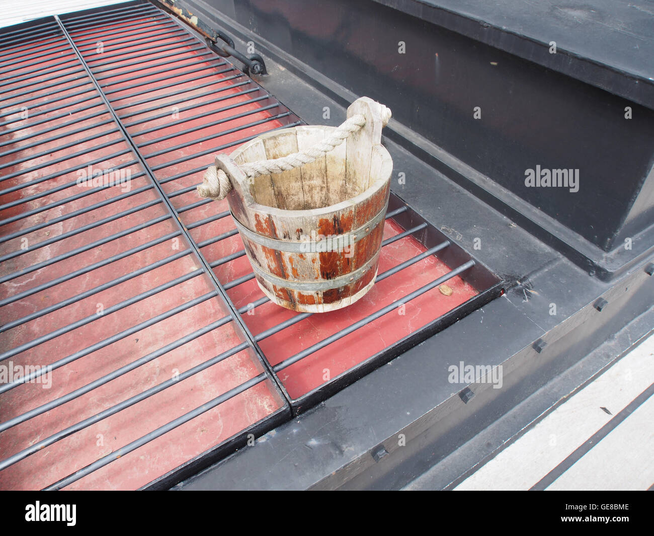 The image features 'De Buffel', a historical ship, along with a bucket ...