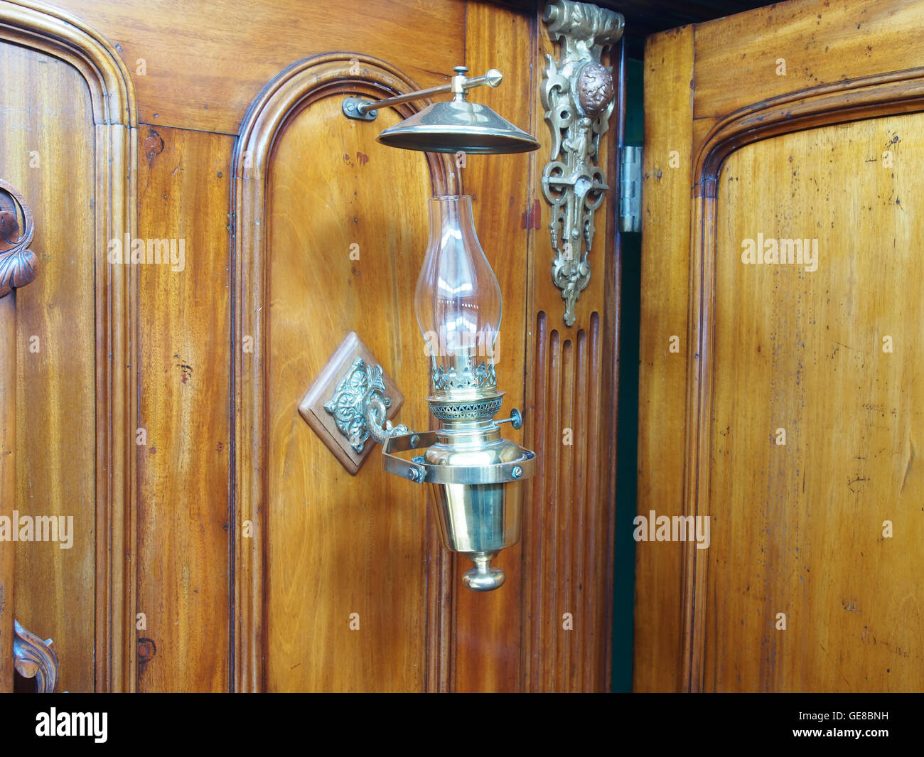 This photograph captures the interior of the officers' space aboard the ...