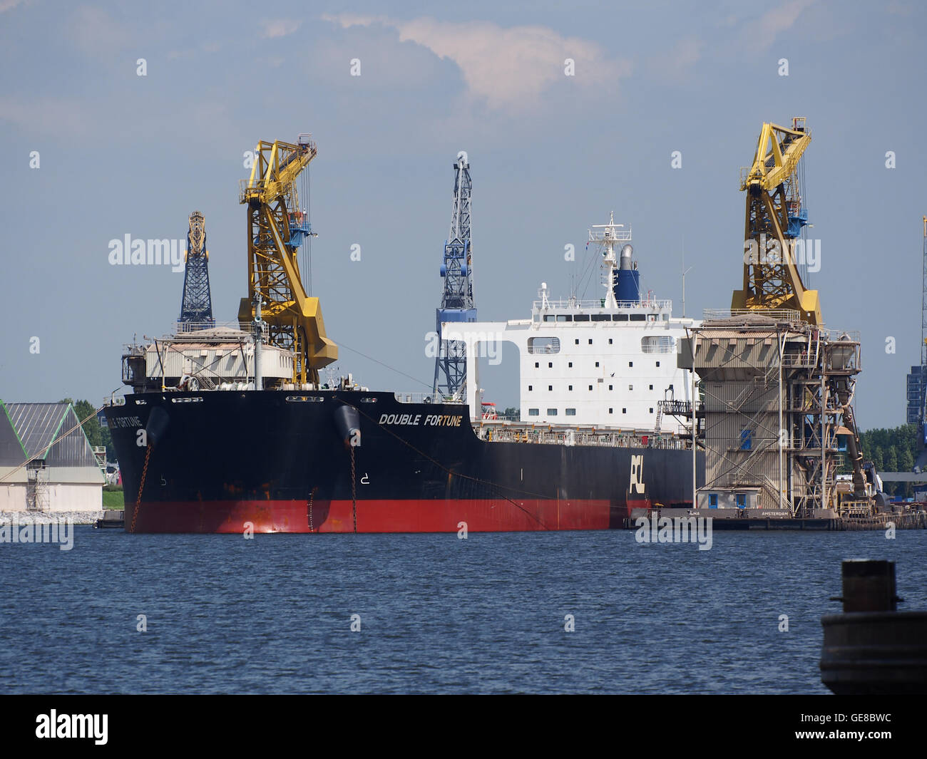 The Double Fortune is a modern cargo ship, as seen in this image taken ...