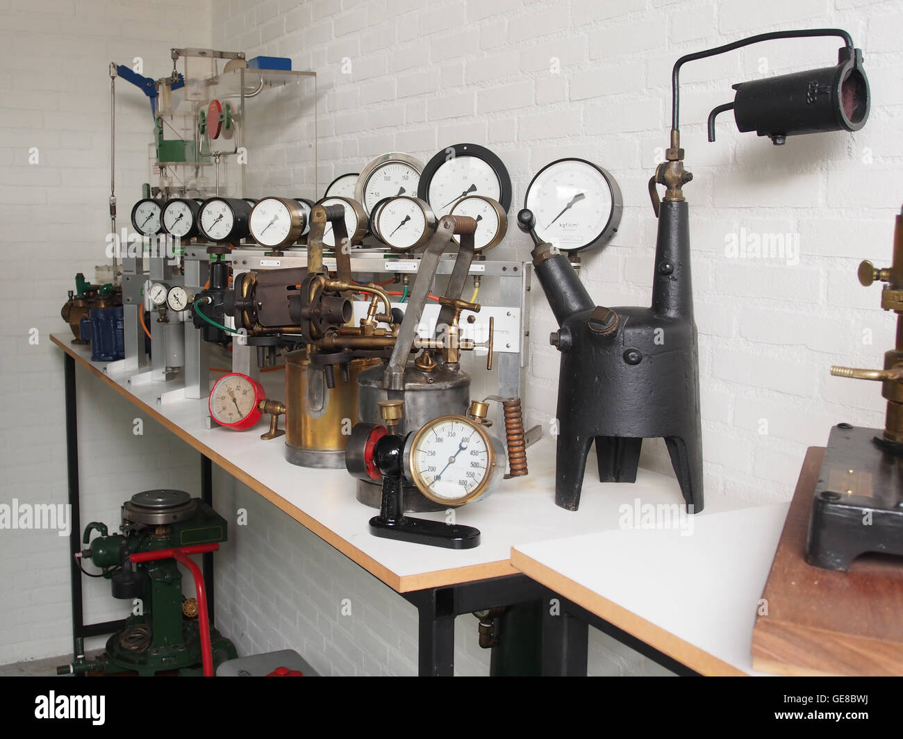 The pressure gauges displayed at the Museum for Nostalgia and Technique ...