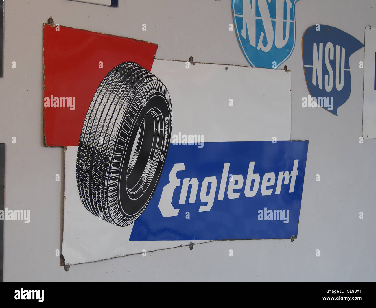 The Englebert enamel tire advertisement is a vintage promotional piece ...