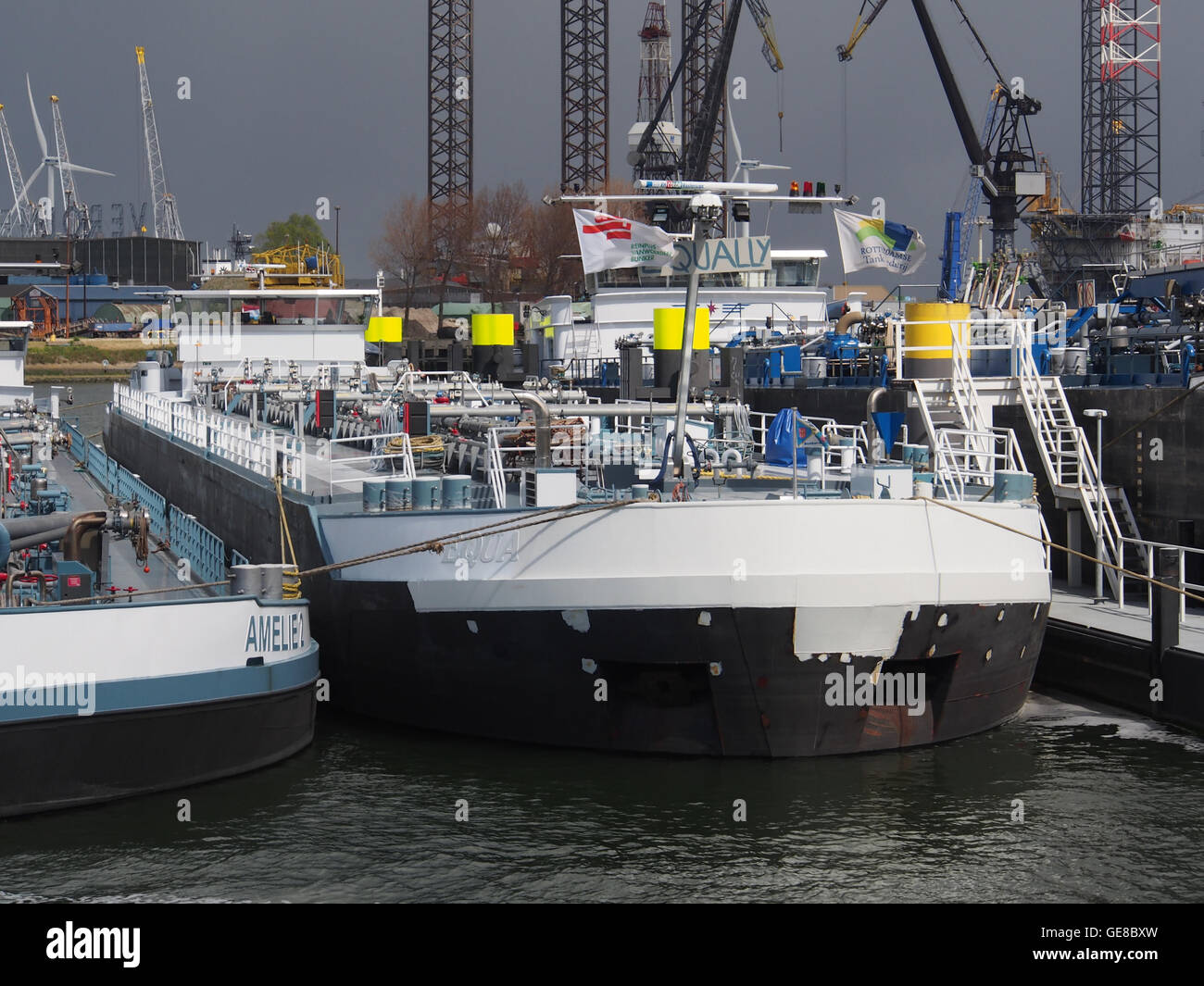 The vessel Equa (ENI 02336593) operates in the Port of Rotterdam, a ...