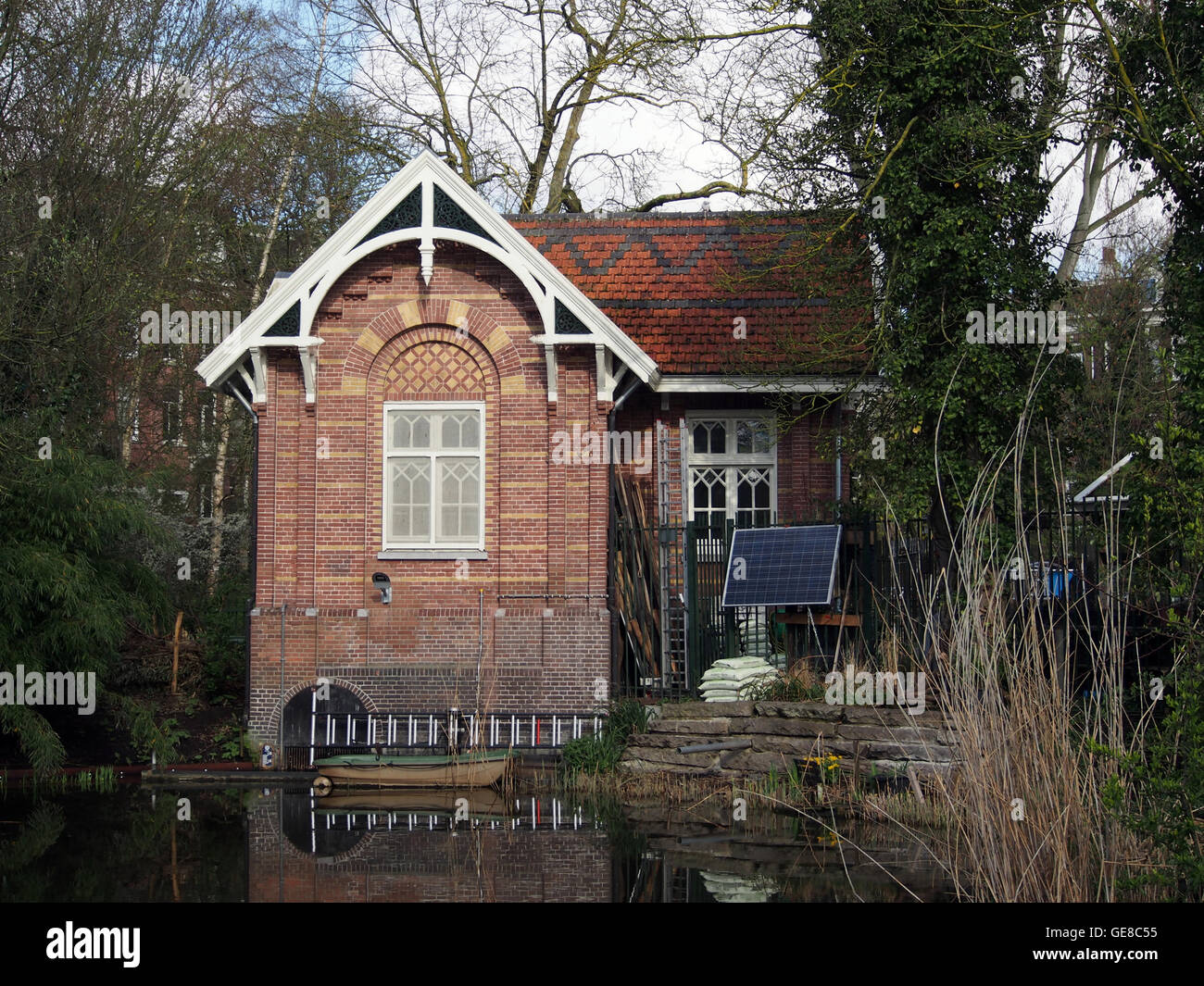 The Groen Gemaal pump station, located at Sarphatipark in Amsterdam, is ...