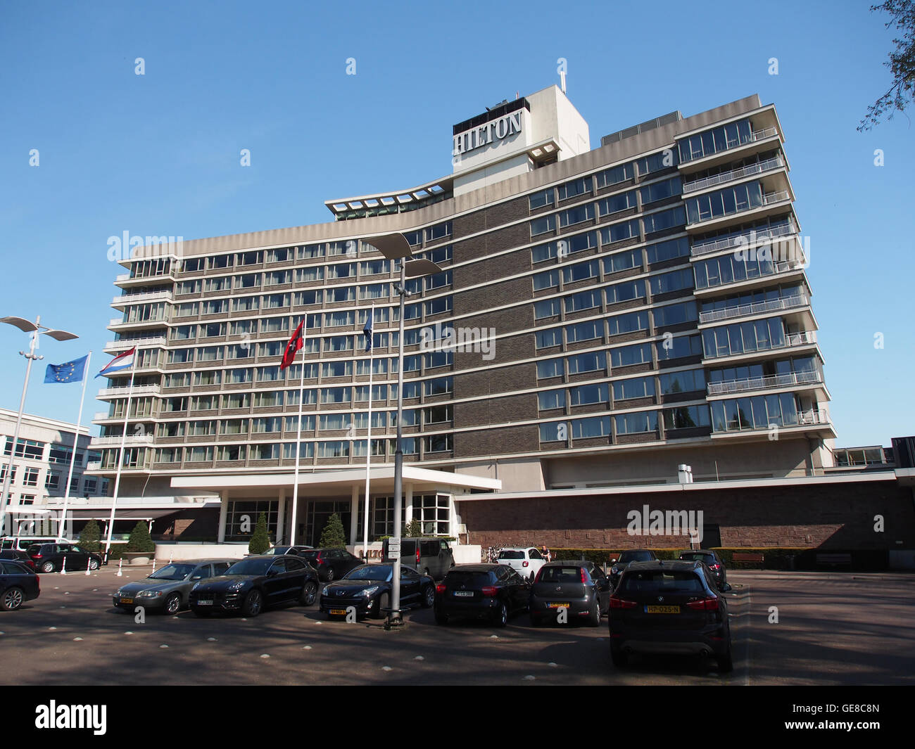 This photograph of the Hilton Hotel on Apollolaan captures the modern ...