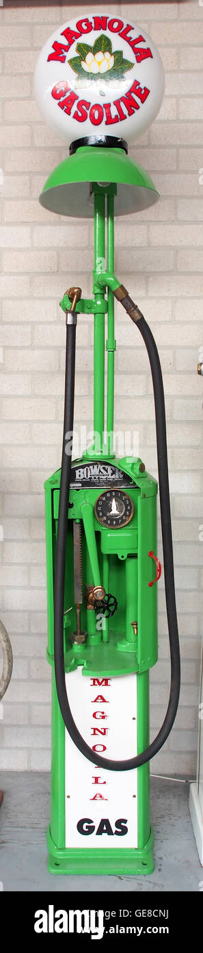 A historical image of a Magnolia Gasoline Bowser petrol pump from the ...