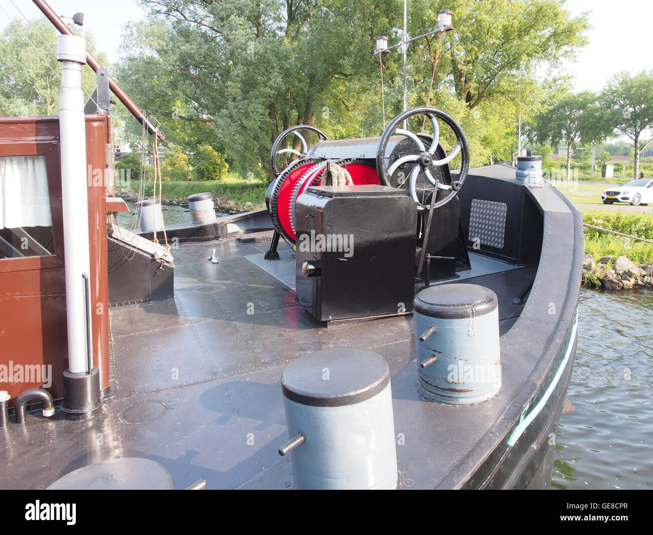 The 'Maria' is a ship built in 1927, seen here docked at the Port of ...