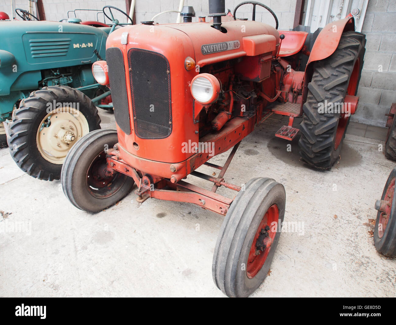 The Nuffield 10-60 tractor, displayed at the Museum voor Nostalgie en ...