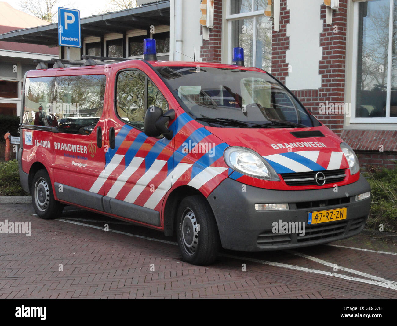 The Opel Brandweer vehicle from the Hollands-Midden region in ...