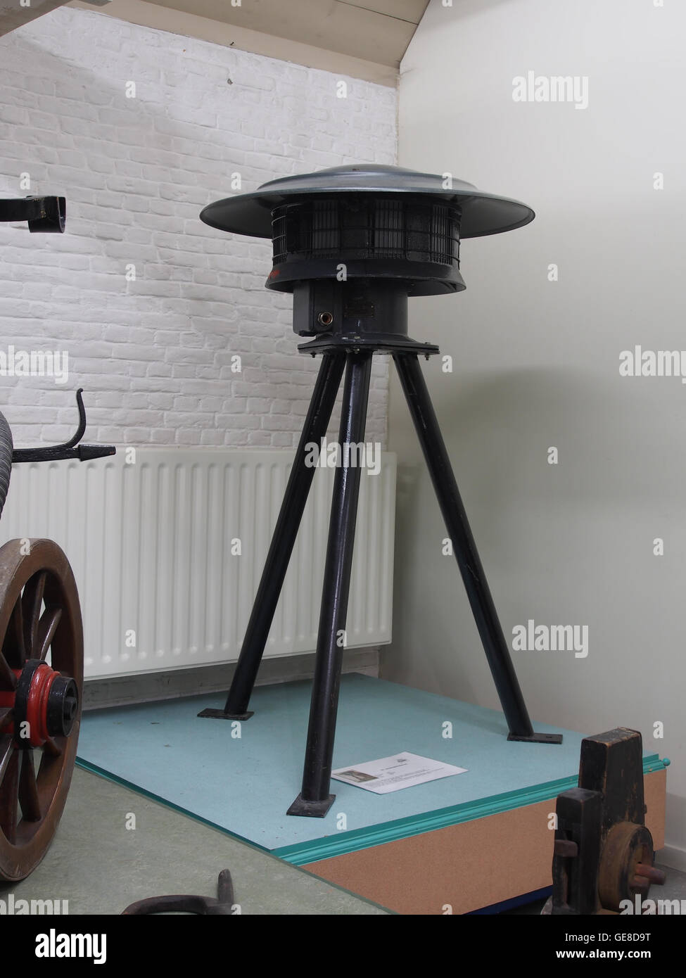 This is an image of an old siren alarm installation, likely from the ...