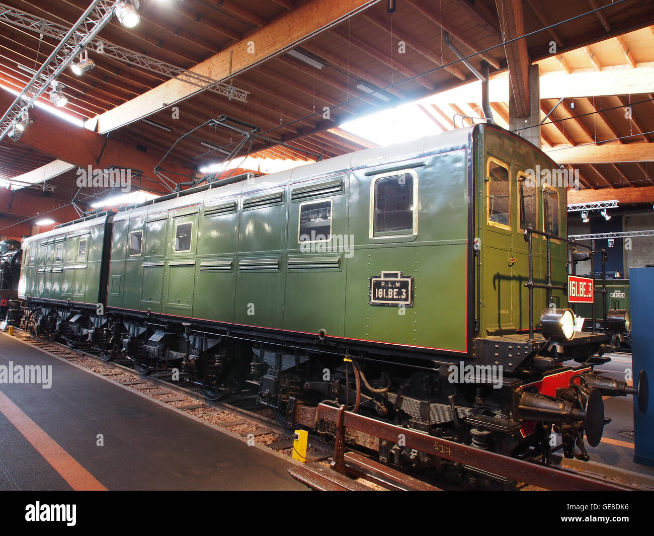 This photograph depicts PLM 161 BE 3, a steam locomotive from the early ...