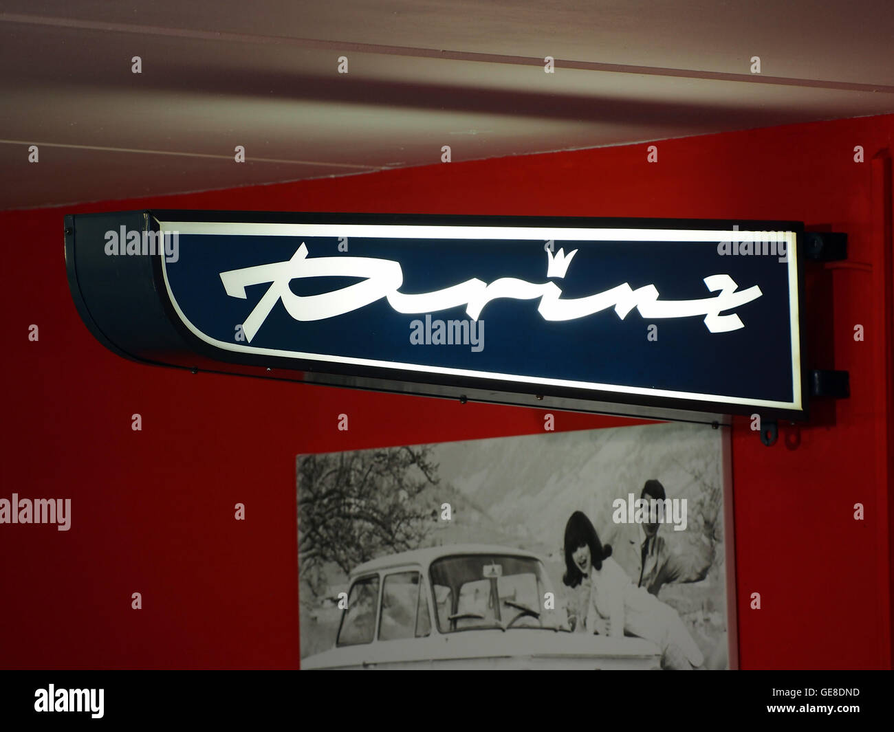 The Prinz luminous advertising sign is a vintage neon sign used for ...