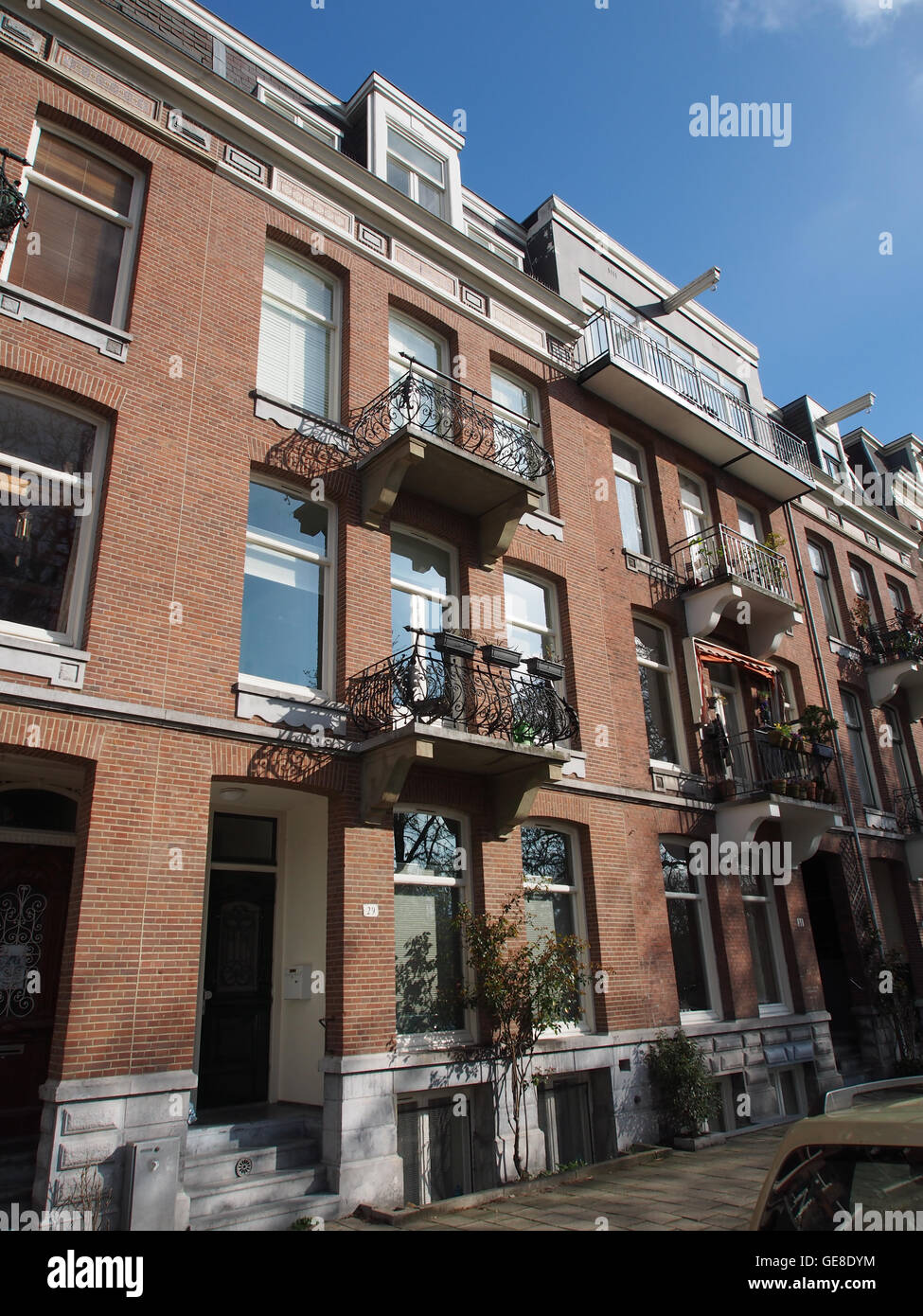 A photograph of Sarphatipark, a well-known park in Amsterdam. The image ...