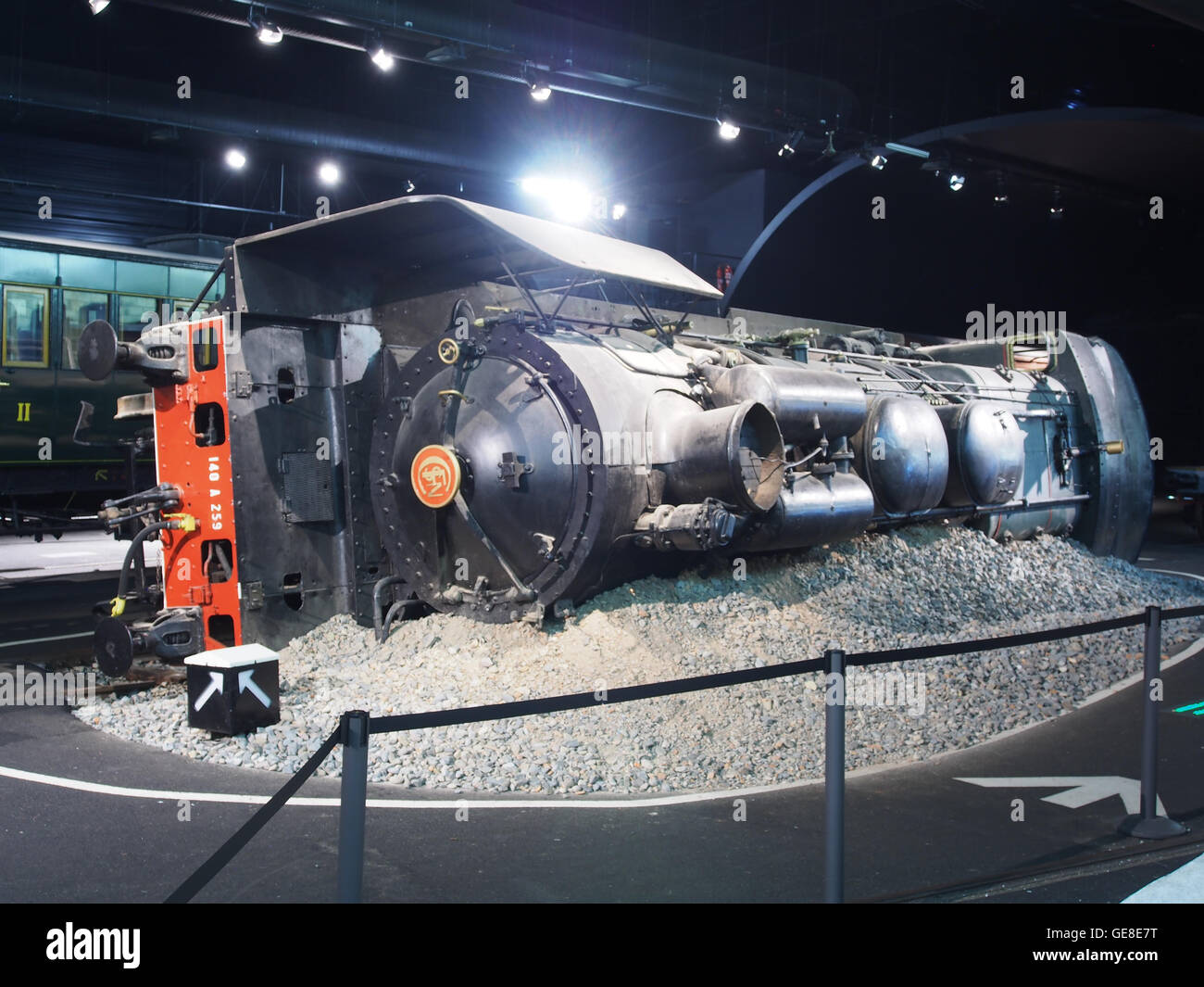 This photograph shows a French SNCF 140 A 259 steam locomotive. Part of ...