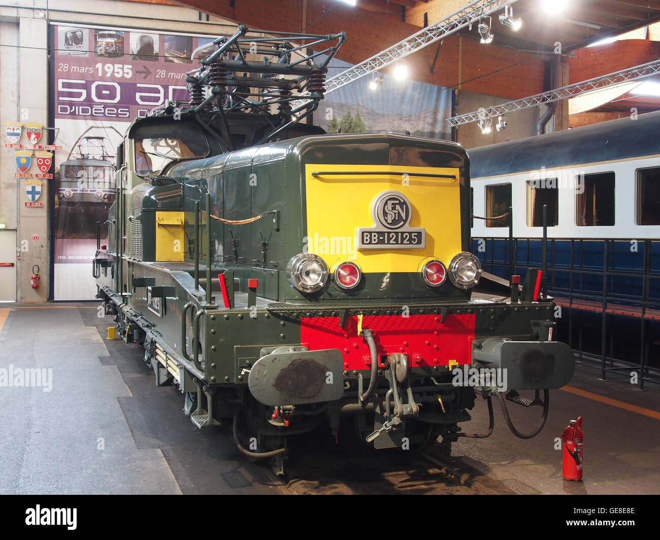 A photograph of the SNCF BB-12125, a French electric locomotive. The ...